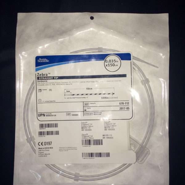 Zebra Straight Tip Guidewire Boston Scientific 0.035 in x 150 cm (Box of 5)