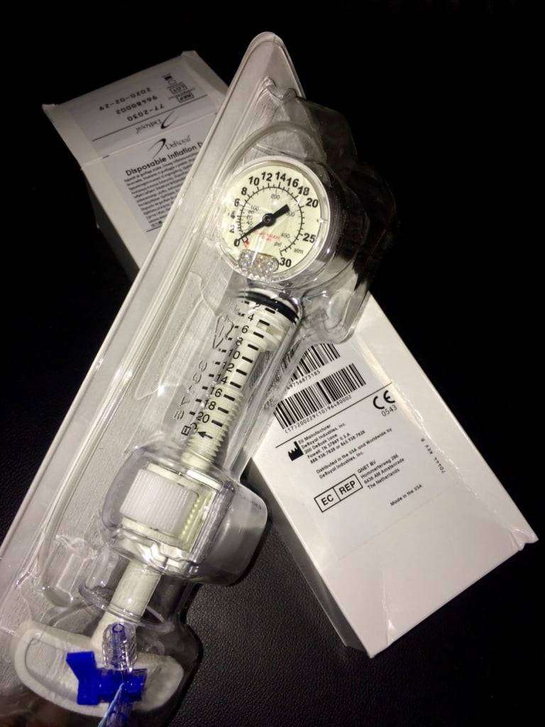 Inflation Device 20cc 30atm for PTCA in India, Made in USA by DeRoyal