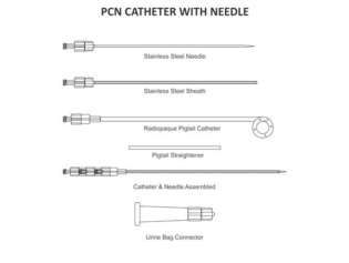 Pigtail Catheter with Needle (For Nephrostomy Drainage) | Surgimedex.in